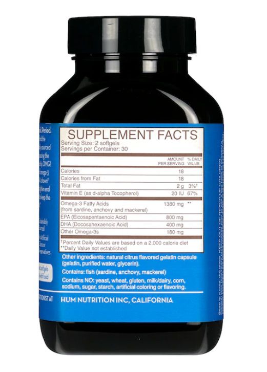 HUM Nutrition OMG! Omega The Great Fish Oil Supplement - Consumos da ...