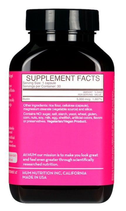 HUM Nutrition Killer Nails® Hair & Nail Strength Supplement with Bioti ...
