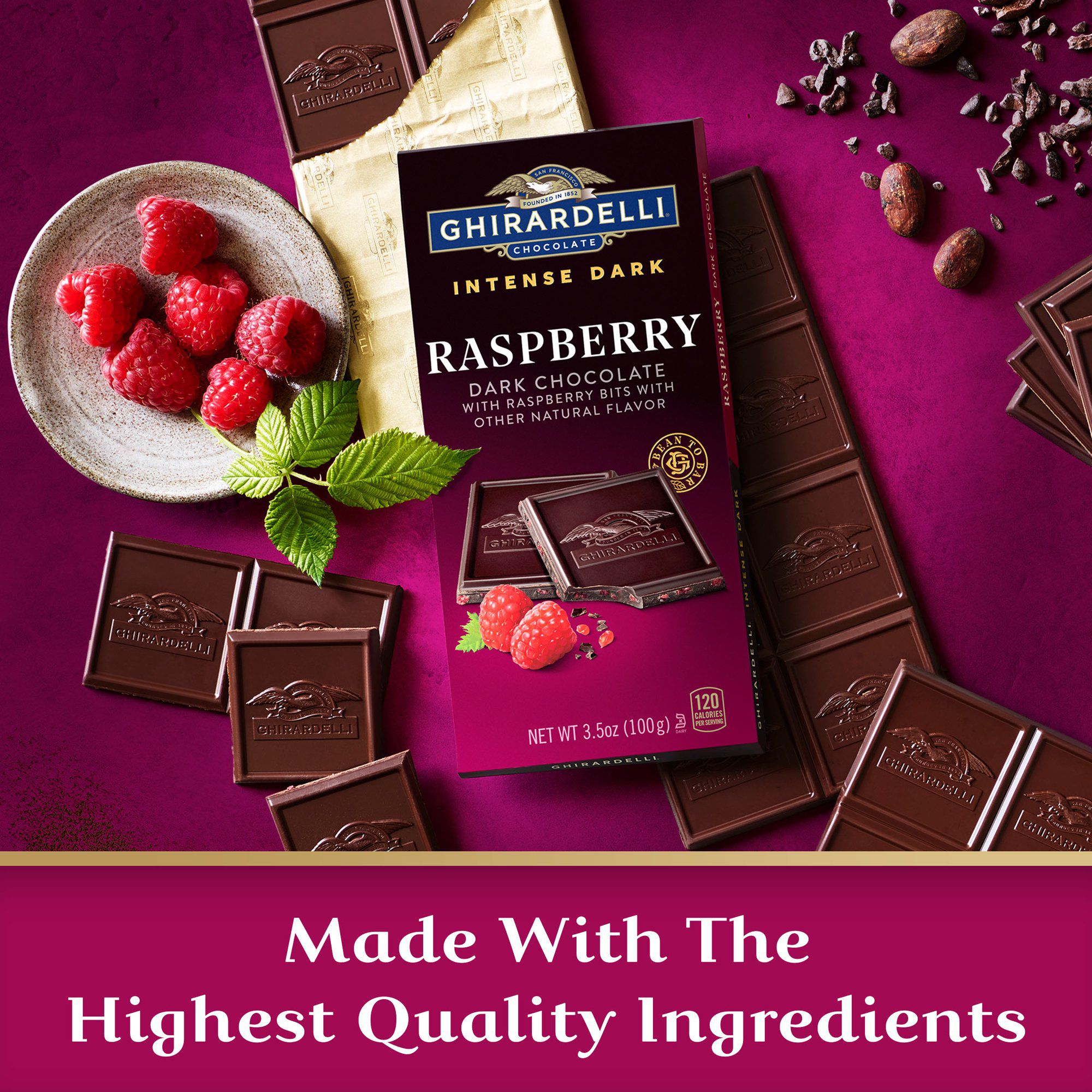 Ghirardelli Intense Dark Chocolate Bar Raspberry - Consumos da Martina