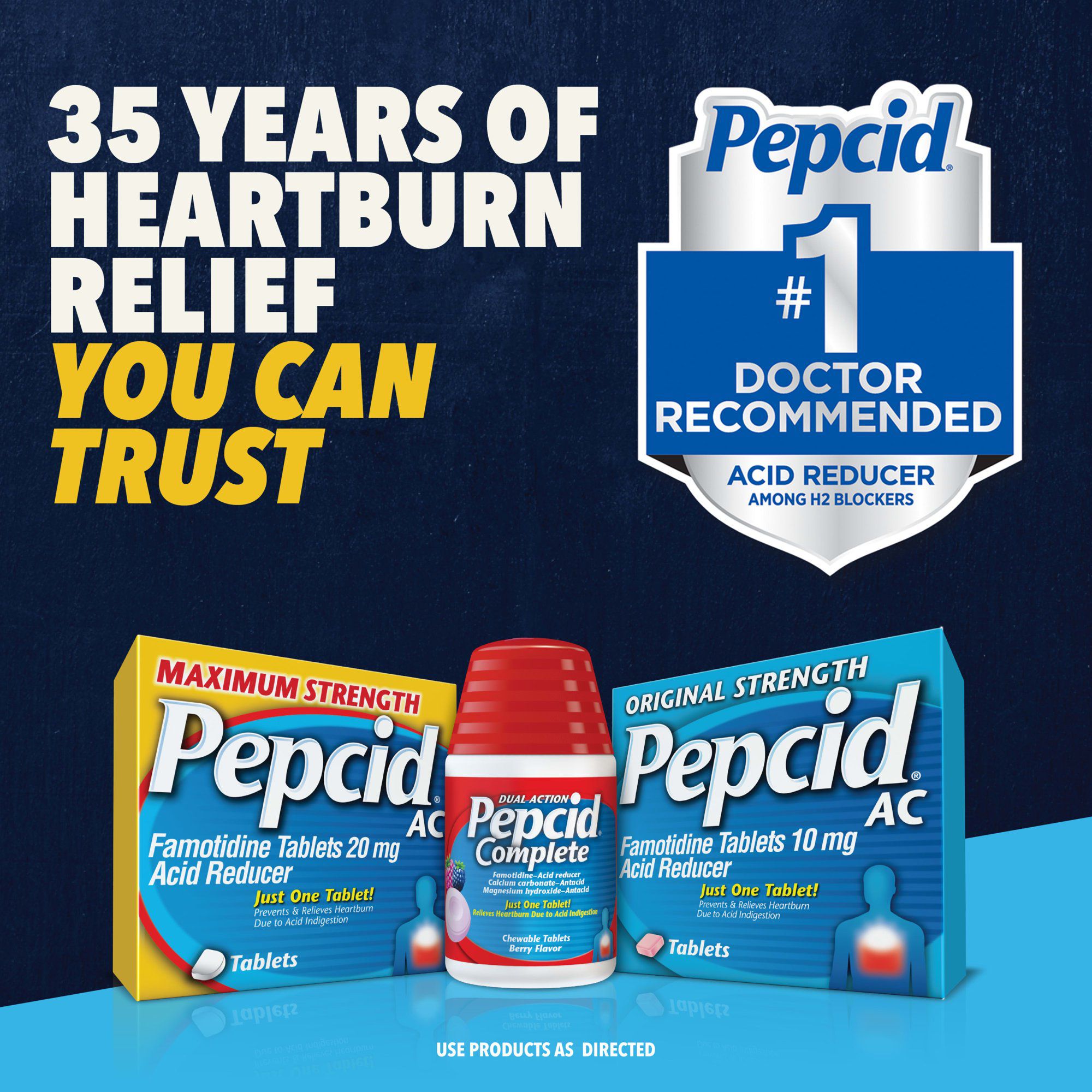 Pepcid Complete Acid Reducer + Antacid Chewable Tablets Mint - Consumos ...