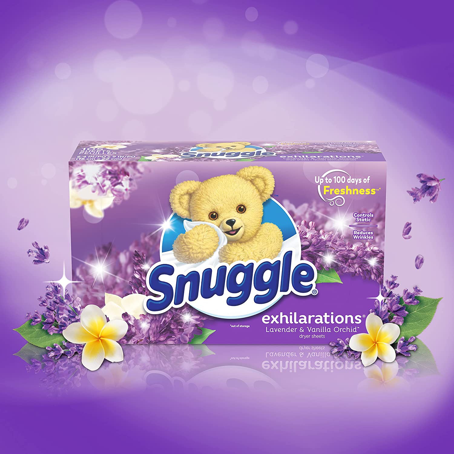 Snuggle Exhilarations Fabric Softener Dryer Sheets Lavender & Vanilla ...