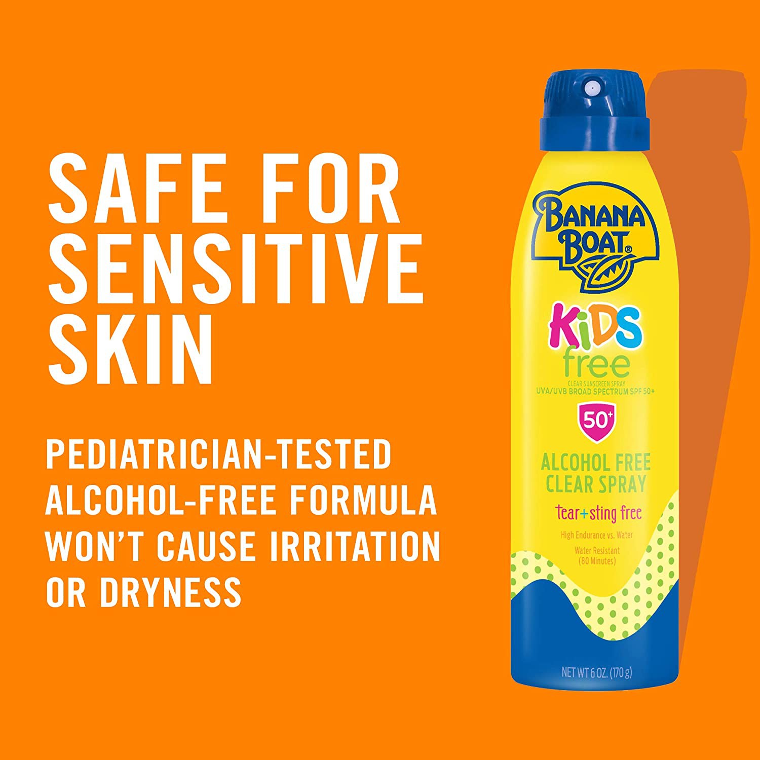 Banana Boat Kids Sunscreen Spray, Alcohol Free, Tear Free, Sting Free ...