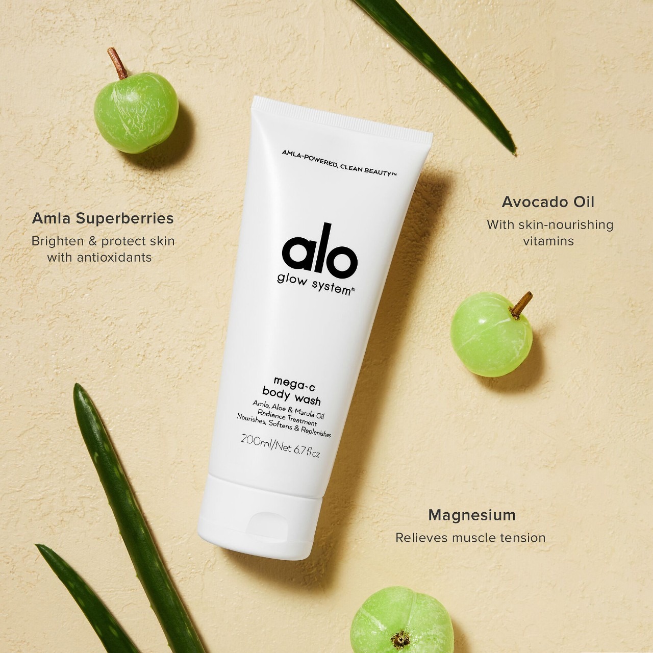 Alo Mega-C Skin-Soothing + Hydrating Body Wash with Vitamin C & Magnes ...