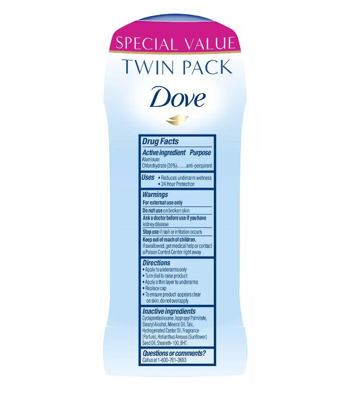 Dove Powder Invisible Solid Antiperspirant Deodorant Twin Pack ...