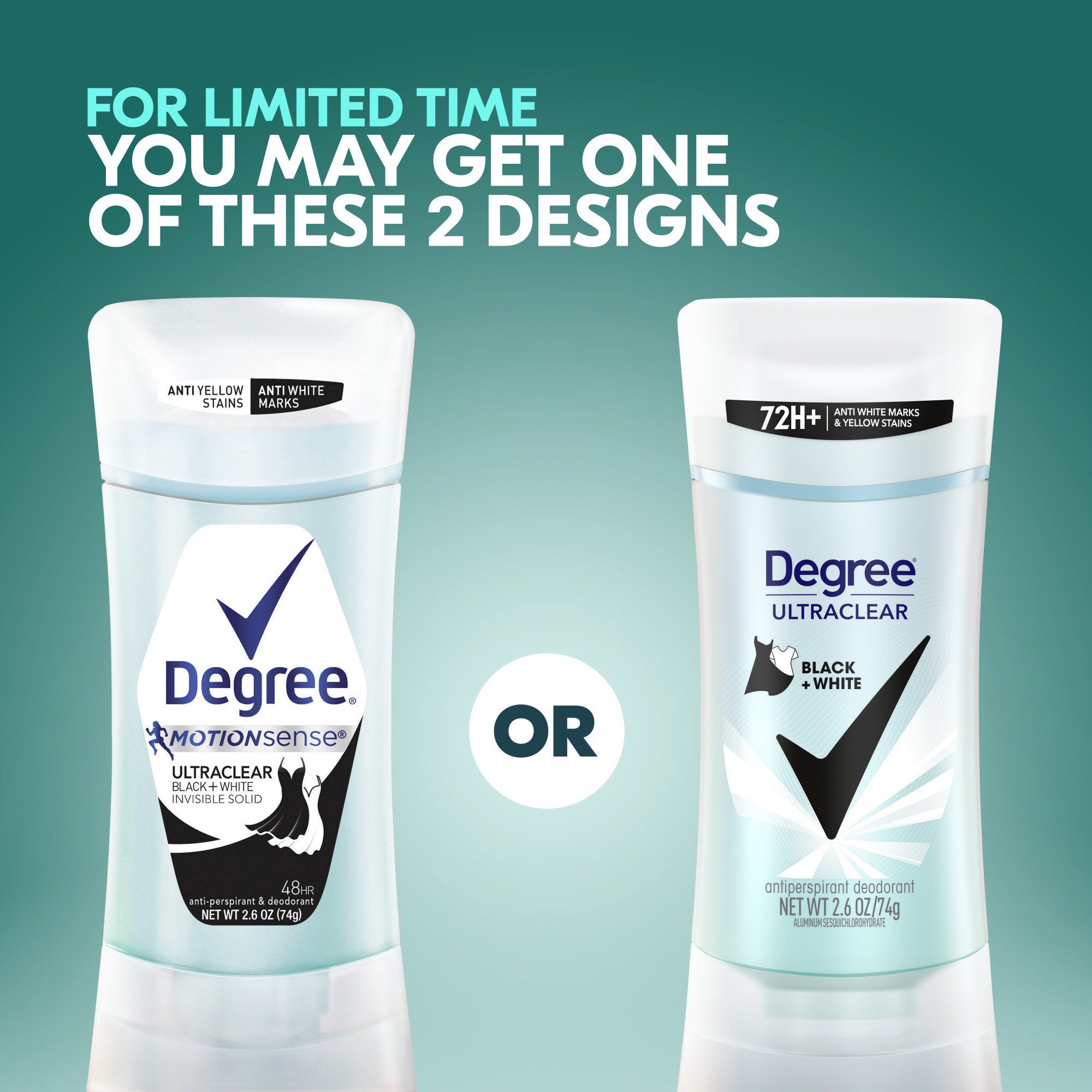 Degree Ultra Clear Black + White Antiperspirant and Deodorant ...