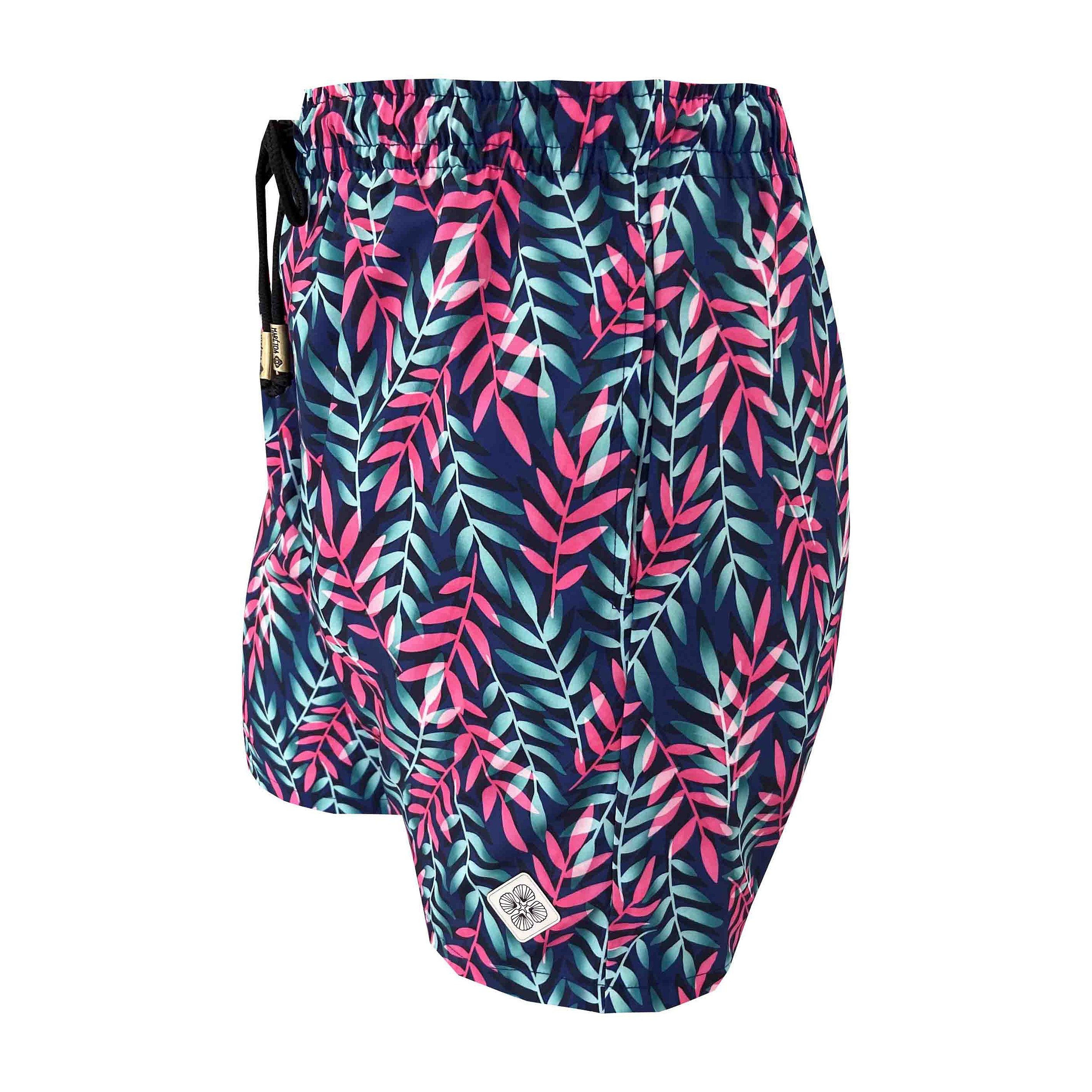 Short Praia Masculino Floral Framboesa Marinho Biquíni And Moda Praia