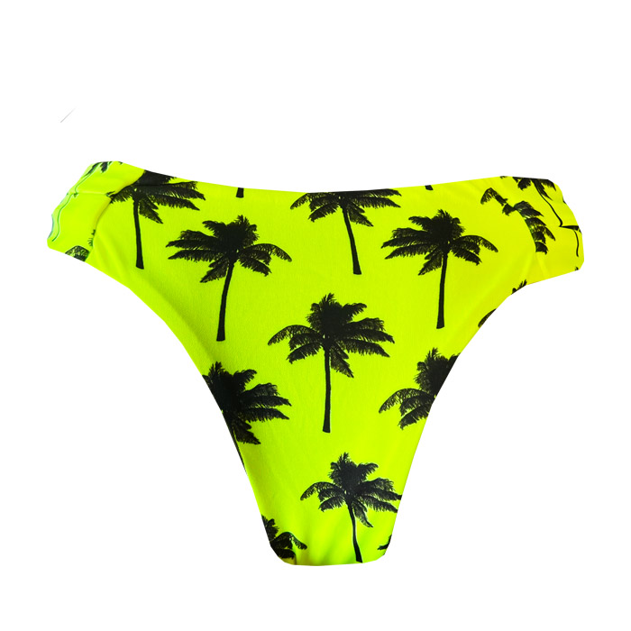 Calcinha De Biquíni Alça Larga Embutida Coqueiro Lima Neon Biquíni And Moda Praia Marétoa