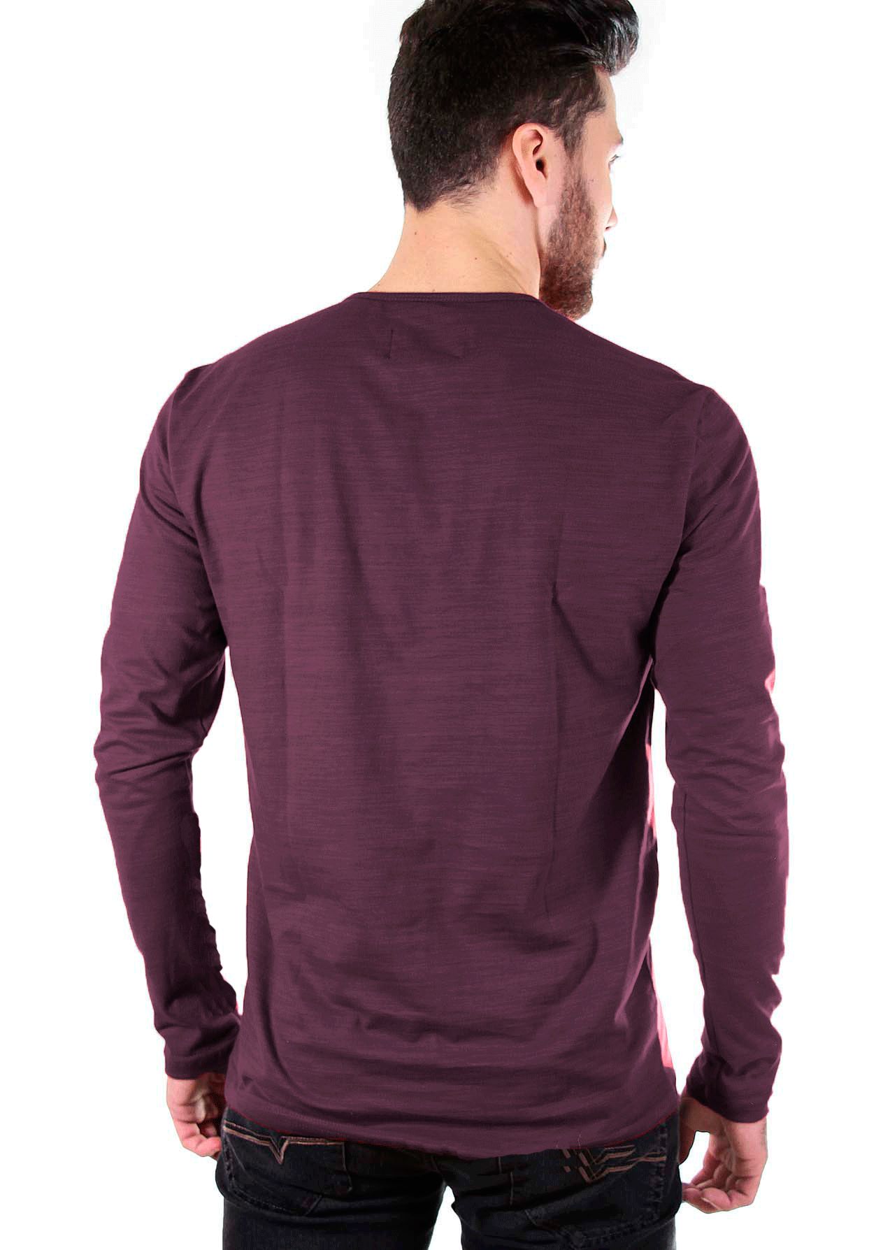 Blusa Manga Longa Roxa de Malha - Tony Menswear!