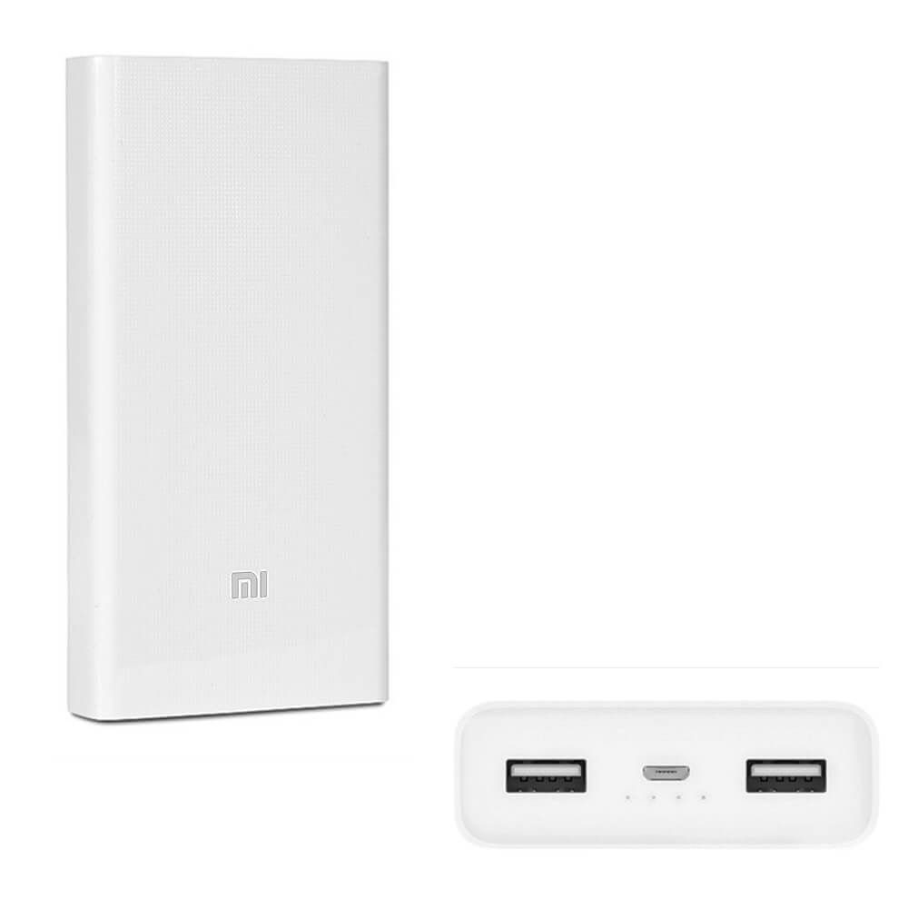 Carregador Portátil Usb 20000mah Xiaomi PLM06ZM Branco - GBinfo