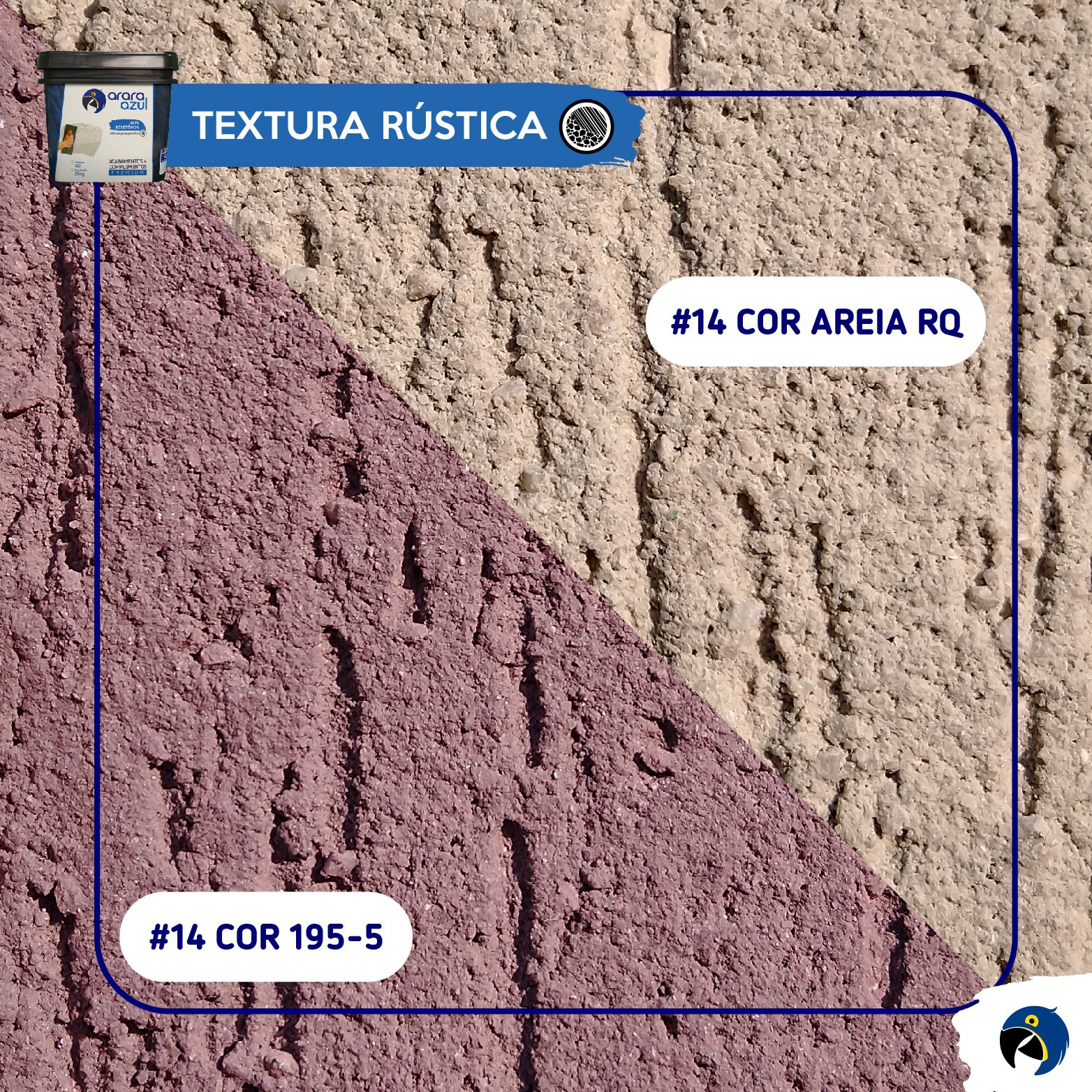 Textura Rústica Arara Azul #12 - Arara Azul