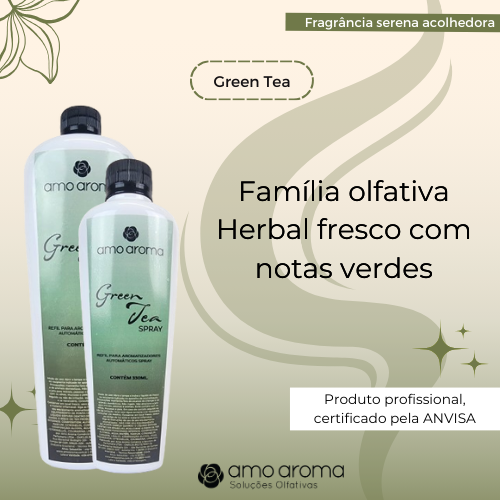 Refil de Aromatização em Spray - Green Tea 1L - AMO AROMA - Loja | Amo ...