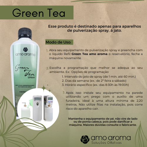 Refil de Aromatização em Spray - Green Tea 1L - AMO AROMA - Loja | Amo ...