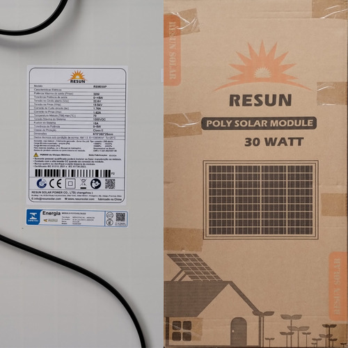 Placa Solar Policristalina 30w Resun - Ideal Para Repetidora - Viabrun ...