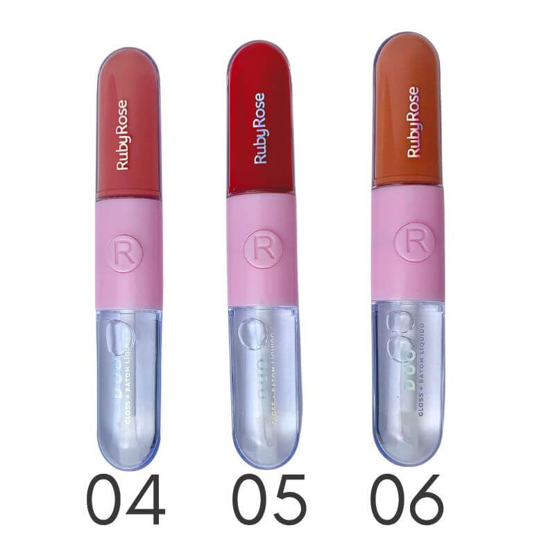 Batom líquido e gloss DUO - Ruby Rose - Love Store Makeup - A sua Loja de Maquiagem Online