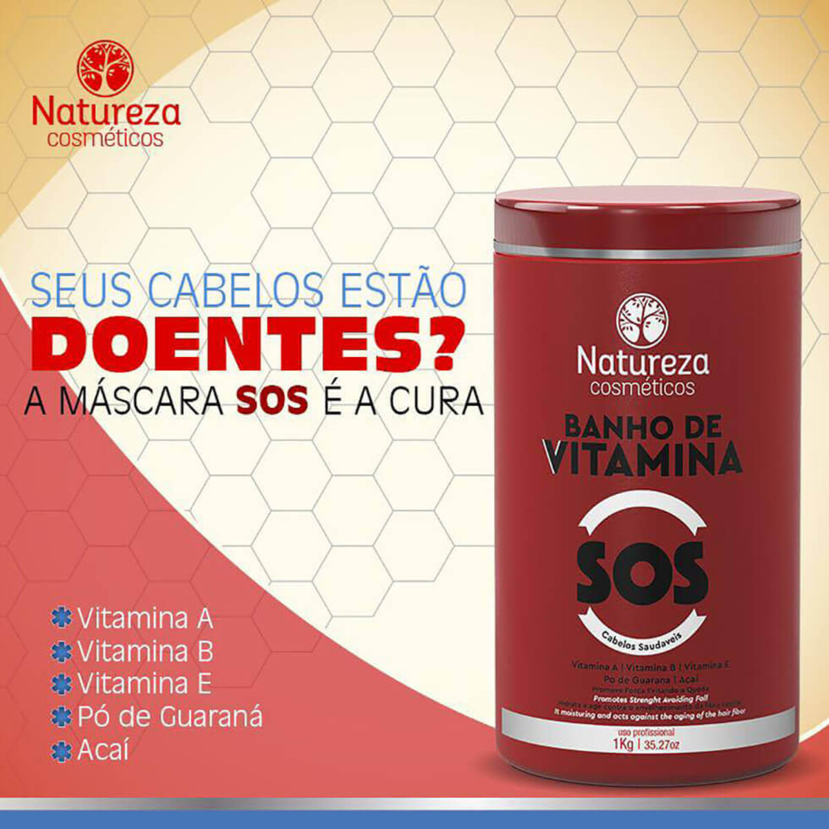 Natureza Cosmeticos Banho de Vitamina 1kg - iBella Cosméticos