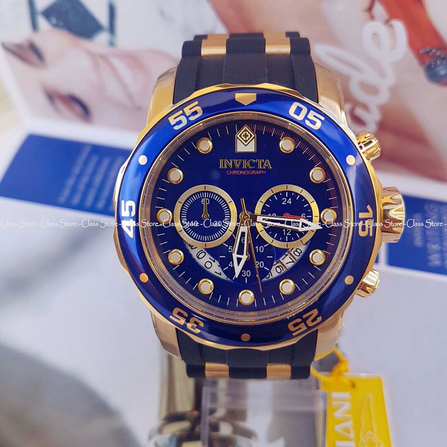 Relógio INVICTA Original Pro Diver 6983 Banhado a Ouro 18kt Pulseira e ...