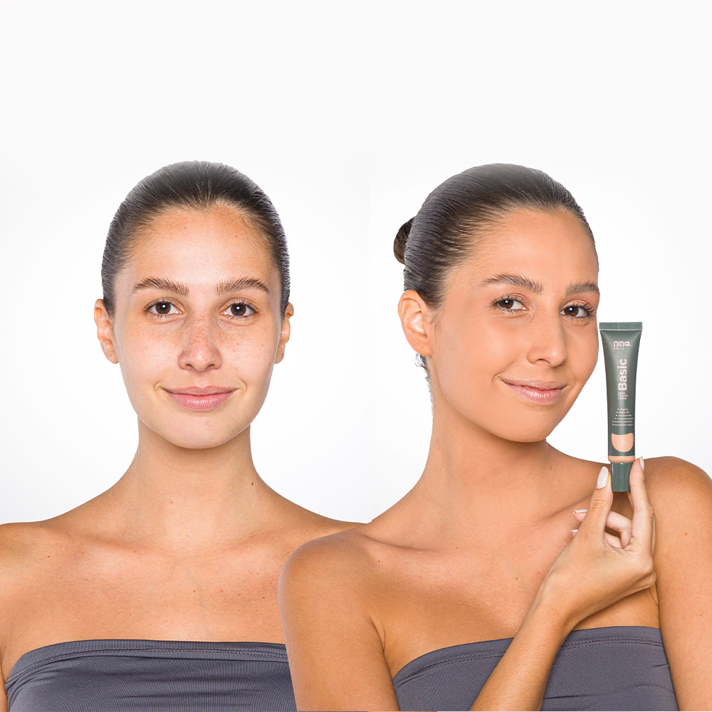 BASE LIQUIDA BASIC COR 06 - NINA MAKEUP - NINA MAKEUP