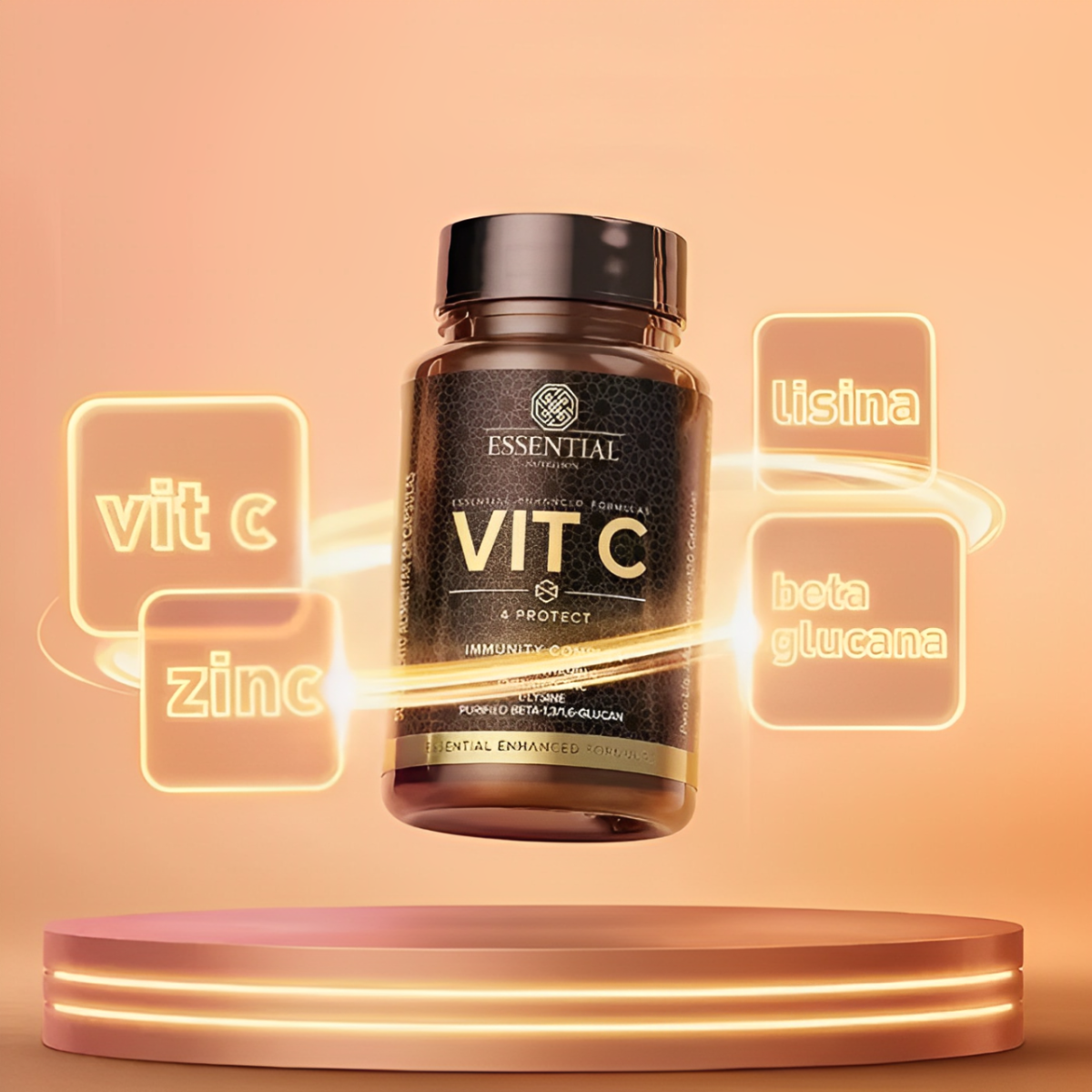 Essential Vit C 4 Protect 120 Caps + Zinco - Boa Forma Shop Suplementos ...
