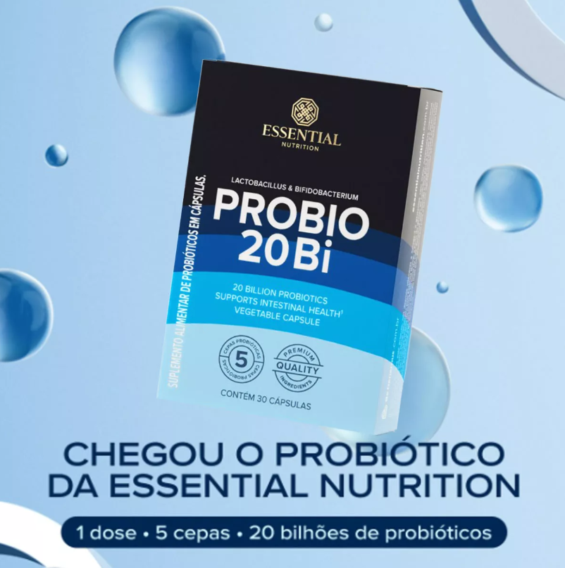 Probio 20bi Essential Nutrition 30 Cápsulas Probio20bi Sem Sabor - Boa ...