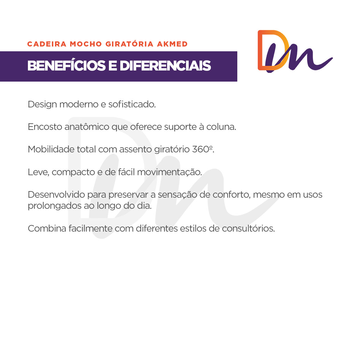 Mocho Massagista Plus: ergonomia profissional Akmed - Dermomed - 7 anos!