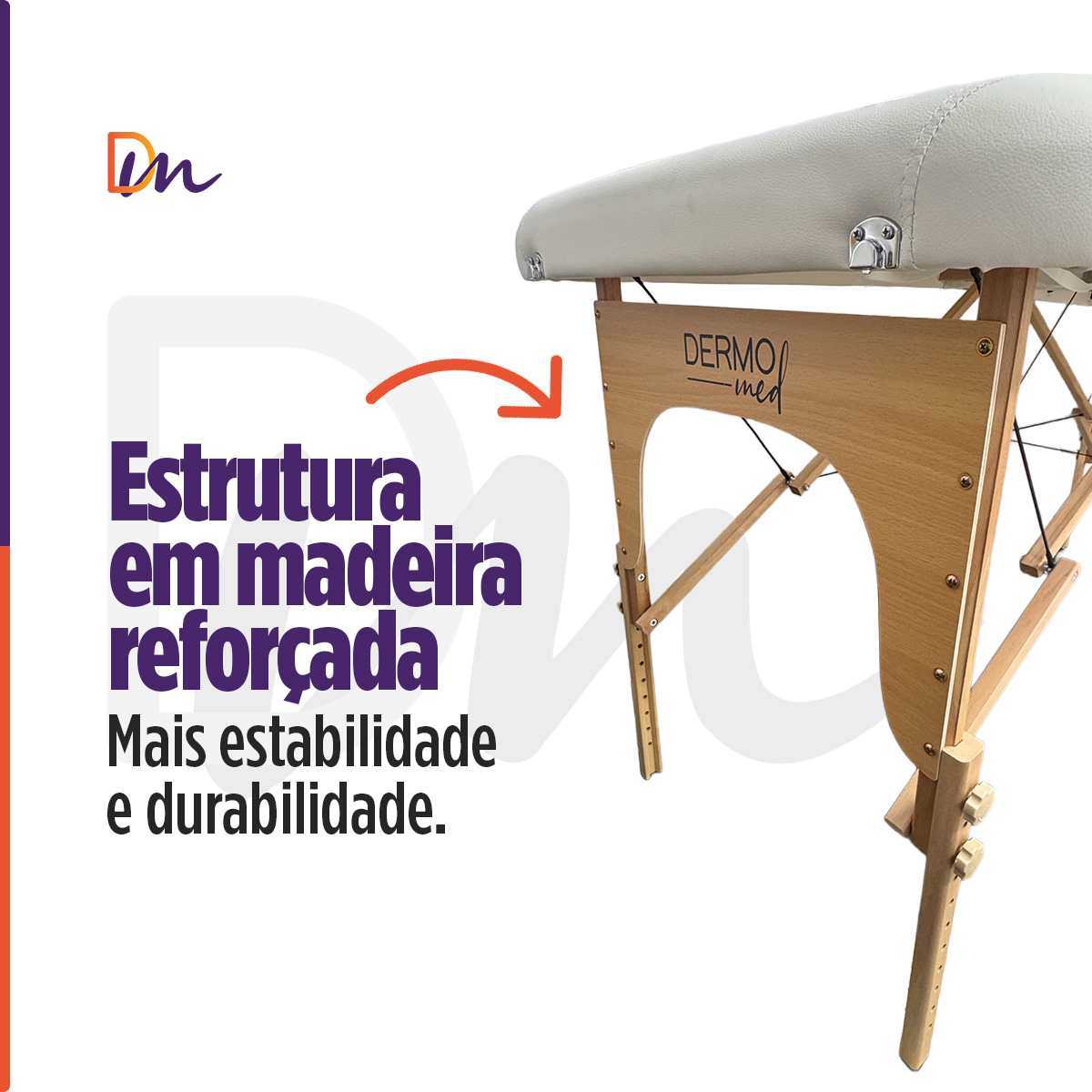 Maca Portátil Dobrável Wood Akmed Profissional Estética - Dermomed - 7 ...