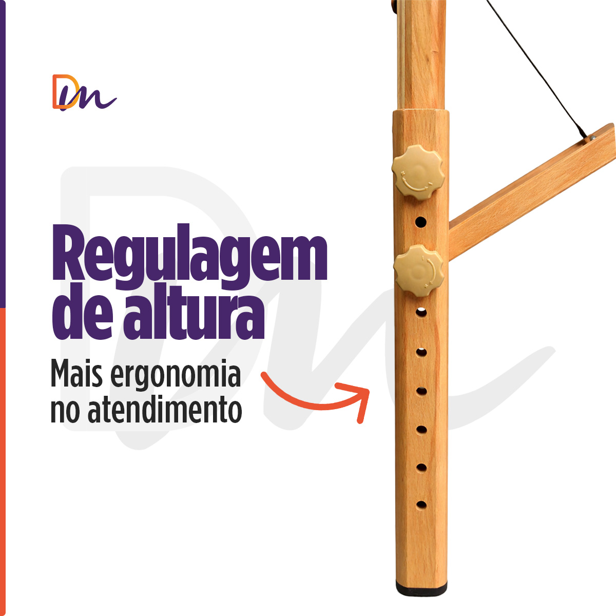 Maca Portátil Dobrável Wood Akmed Profissional Estética - Dermomed - 7 ...