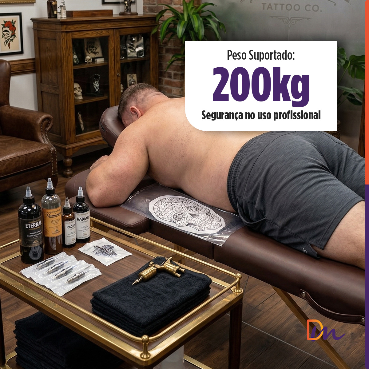 Maca Portátil Dobrável Wood Akmed Profissional Estética - Dermomed - 7 ...