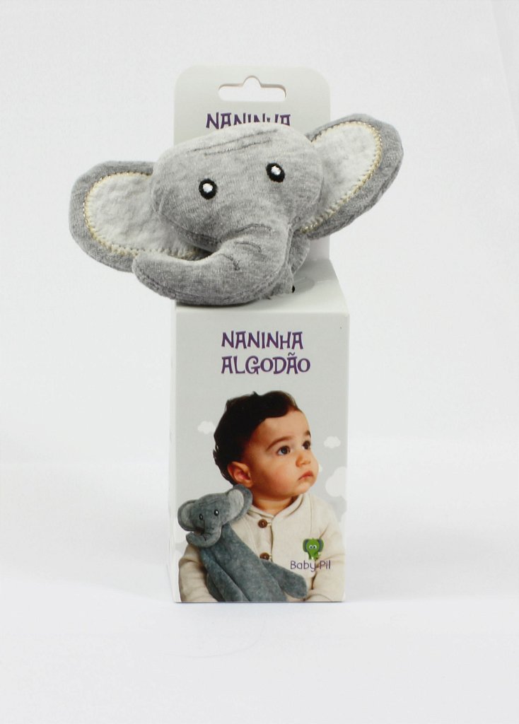 Naninha Algodão Elefante Cinza - Baby Pil - GraviDicas Store - Ajudamos ...