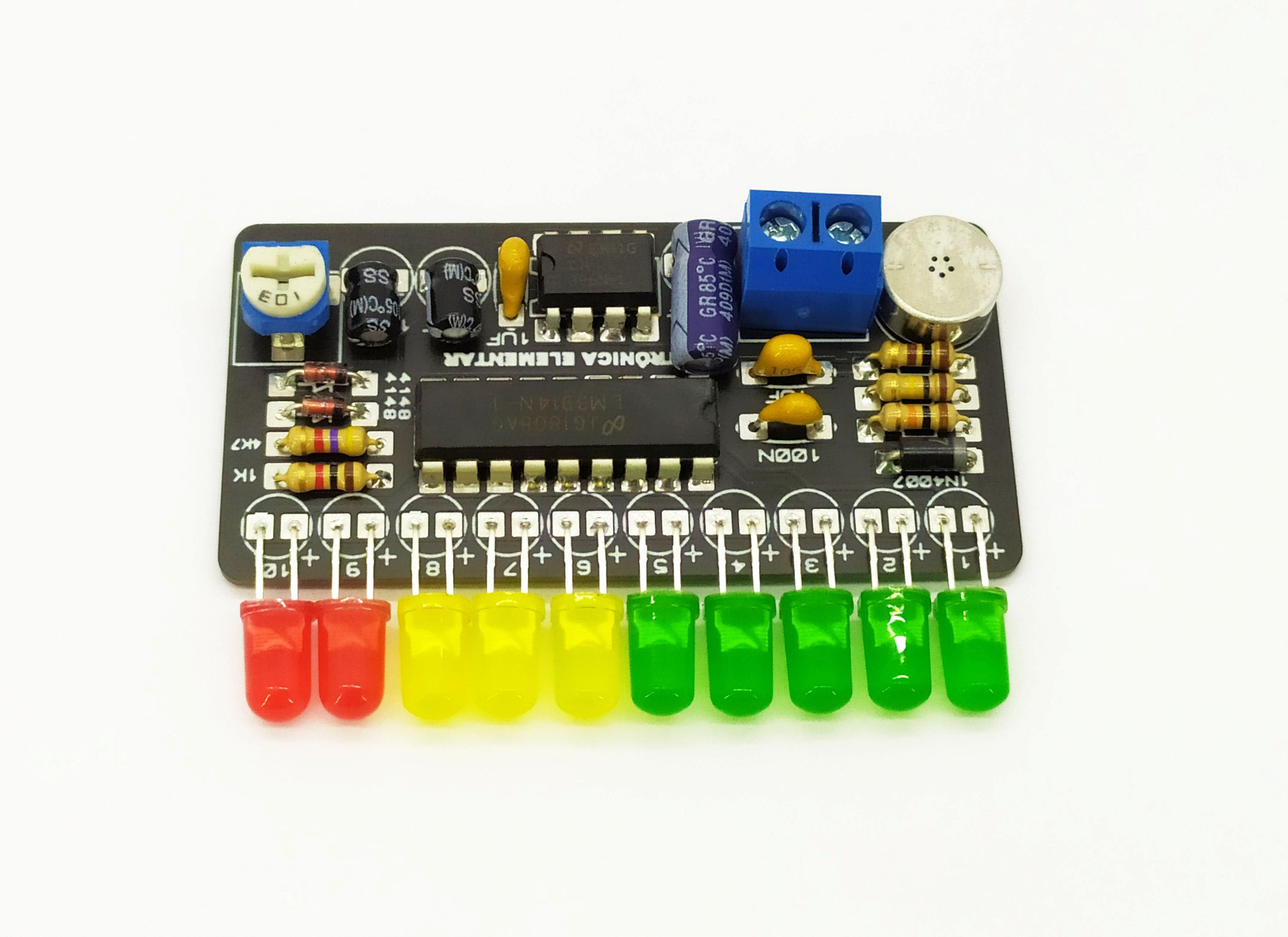Vu Meter 10 Leds Bargraph MIC - Eletronica Elementar