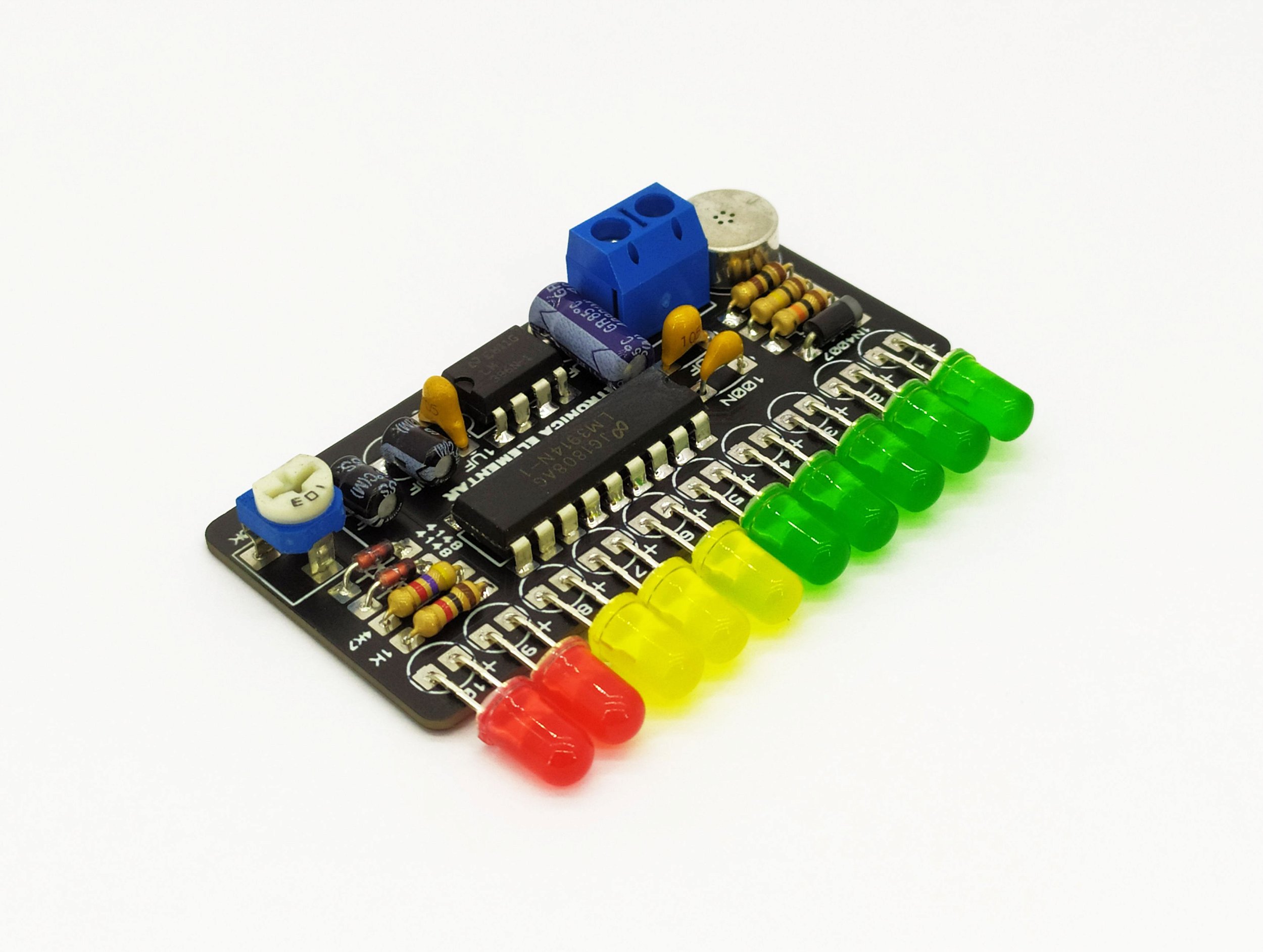 Vu Meter 10 Leds Bargraph MIC - Eletronica Elementar