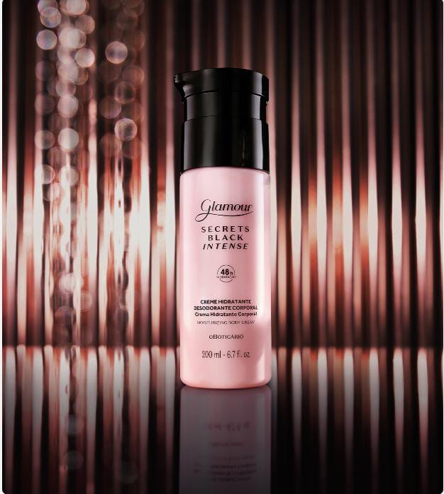 Creme Hidratante Desodorante Corporal Glamour Secrets Black Intense ...