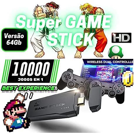 Video Game Stick Box 4k Retro Com 2 Controles - P2P STORE