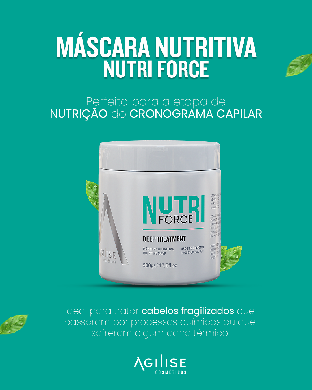 MÁSCARA NUTRITIVA NUTRI FORCE 500G - Agilise Cosméticos