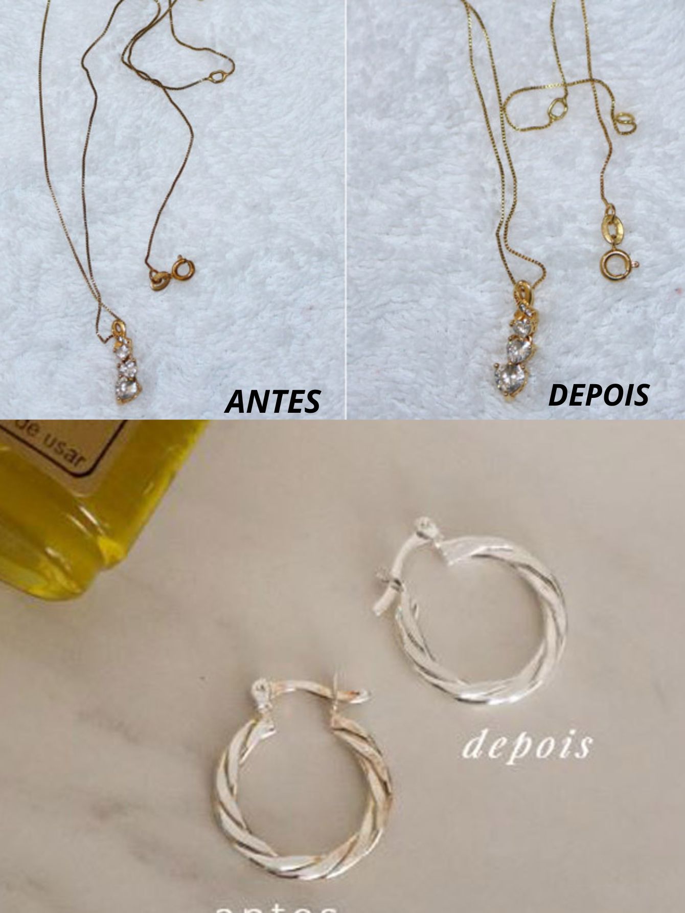 Kit 6 Limpa Chapeados Semijóia Monzi Amarelo 35ml Original - VISUJÓIAS Kit 6 Limpa Chapeados Semijóia Monzi Amarelo 35ml Original - VISUJÓIAS