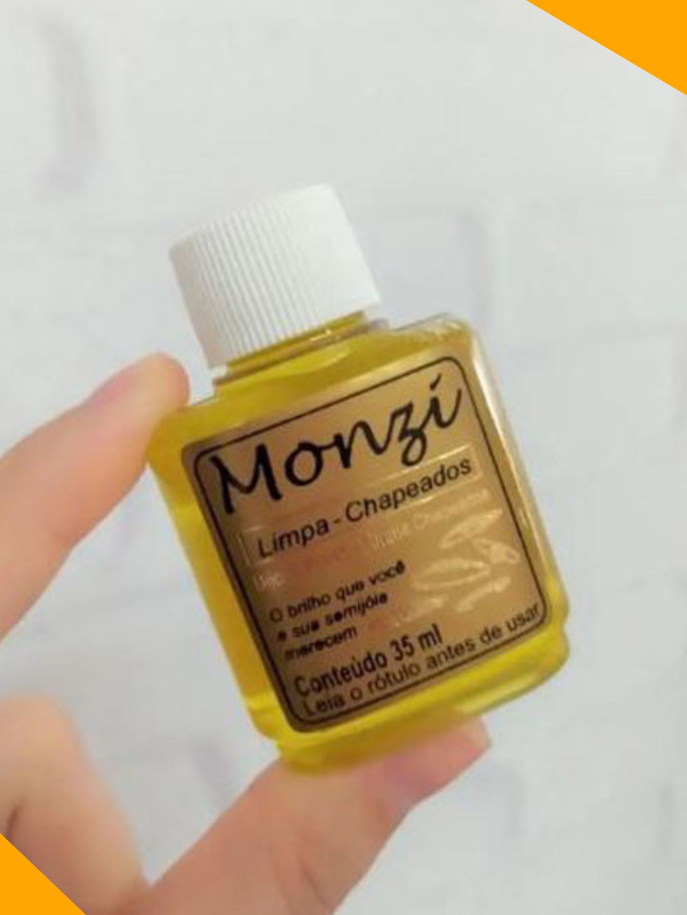 Kit 6 Limpa Chapeados Semijóia Monzi Amarelo 35ml Original - VISUJÓIAS Kit 6 Limpa Chapeados Semijóia Monzi Amarelo 35ml Original - VISUJÓIAS