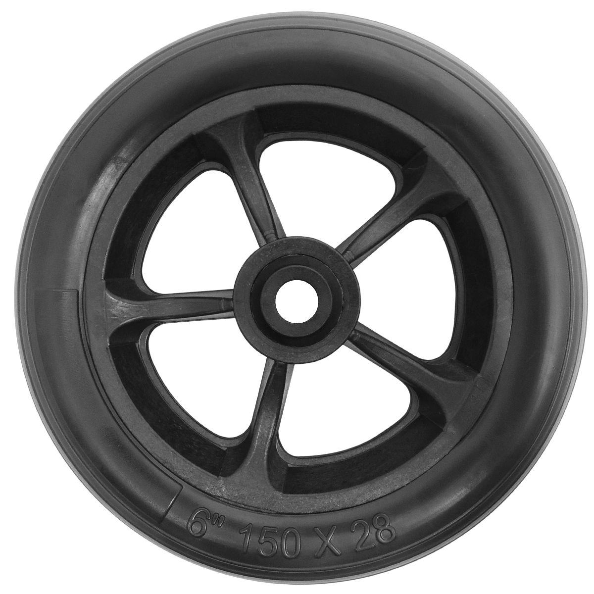 Rodinha 6′′ Cadeira de Banho em PVC Preto - Azupa Store