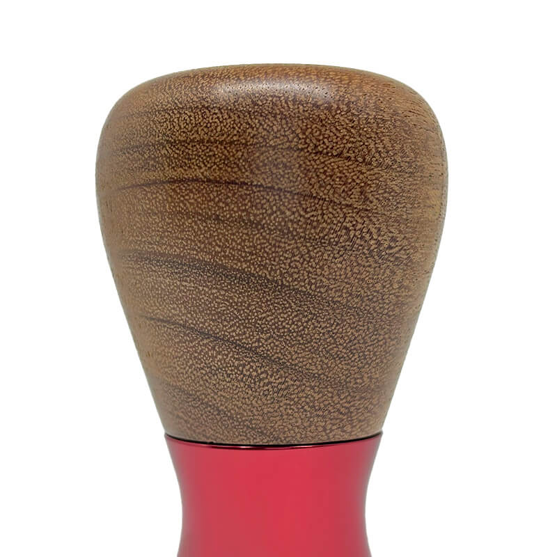 Tamper Bravo de Madeira Bálsamo | Punho Vermelho | Base Preto Brilho ...