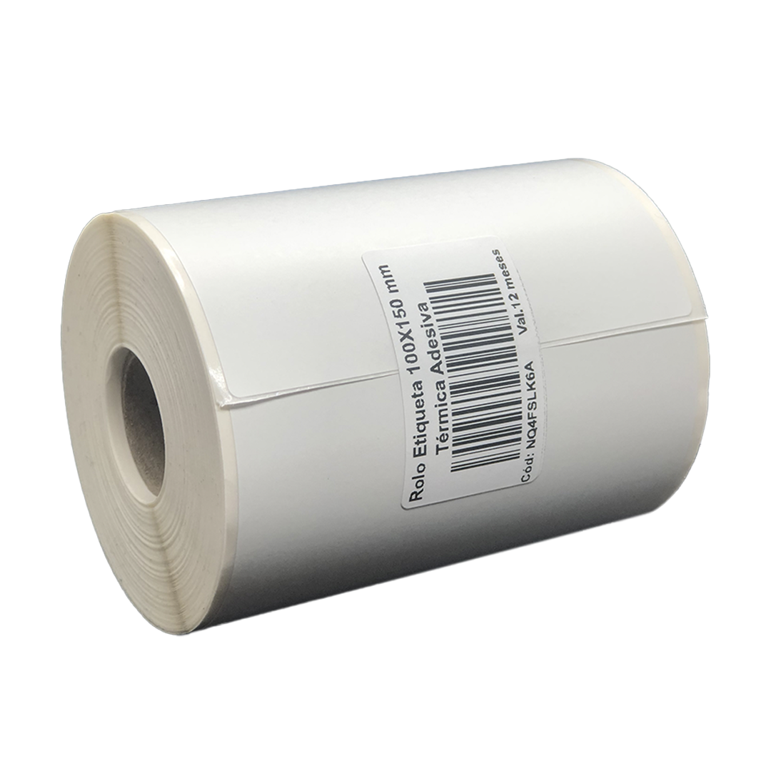 Rolo Etiqueta 100X150 mm Térmica Adesiva 203UN (31M) Tub 1" - Loja ...