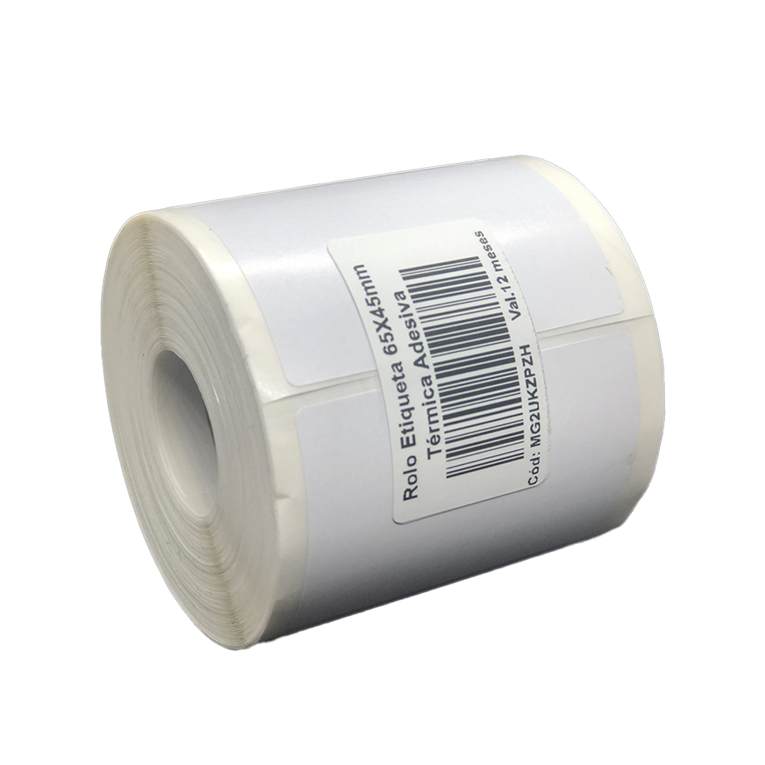 Rolo Etiqueta 65X45mm Térmica Adesiva 650UN (31M) Tub 1" - Loja ...