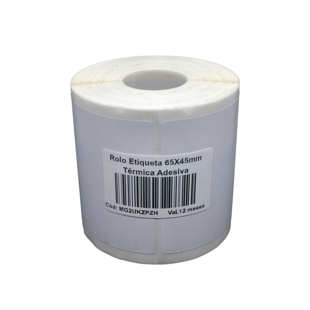 Rolo Etiqueta 65X45mm Térmica Adesiva 650UN (31M) Tub 1" - Loja ...