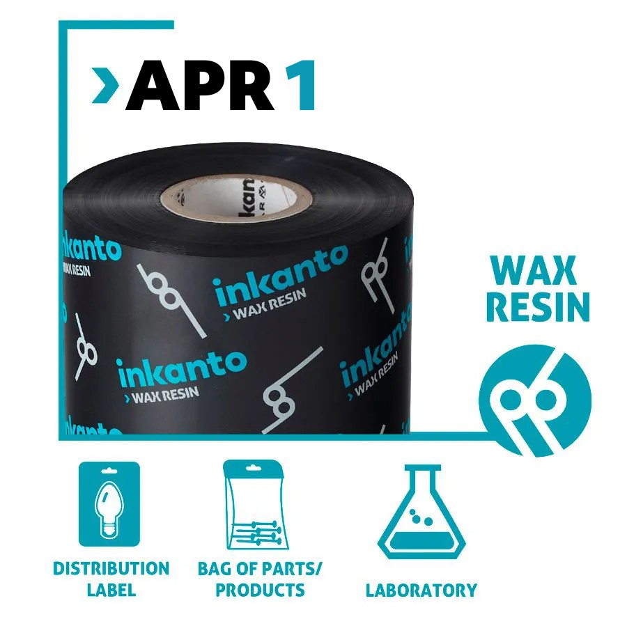 Ribbon Misto 110X300 APR1 Armor Inkanto Ext - Preto - Loja DegLabel | Etiquetas | Rótulos | Ribbons