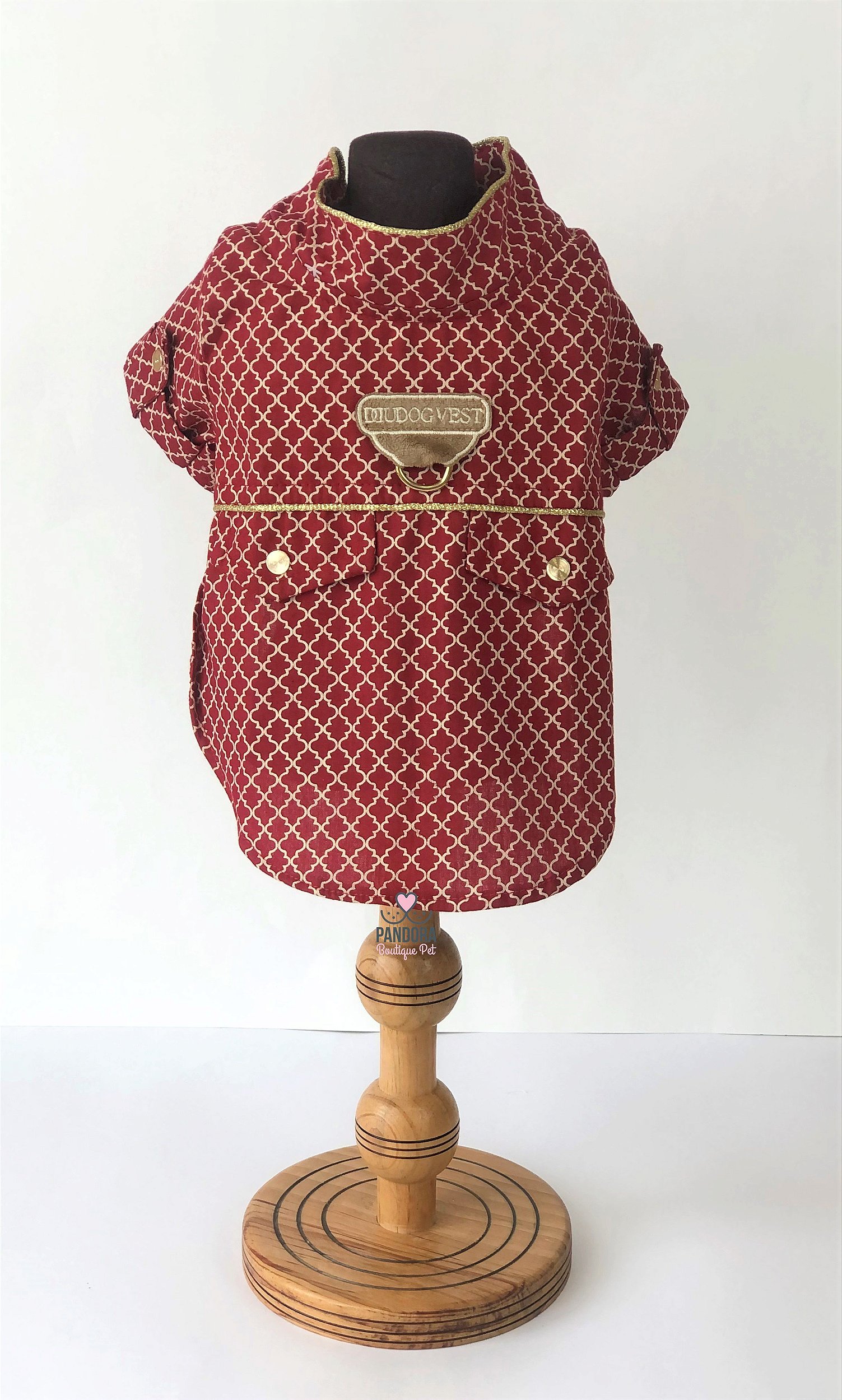Camisa Para Cachorro DuDog Vest Vermelho - Pandora Boutique Pet