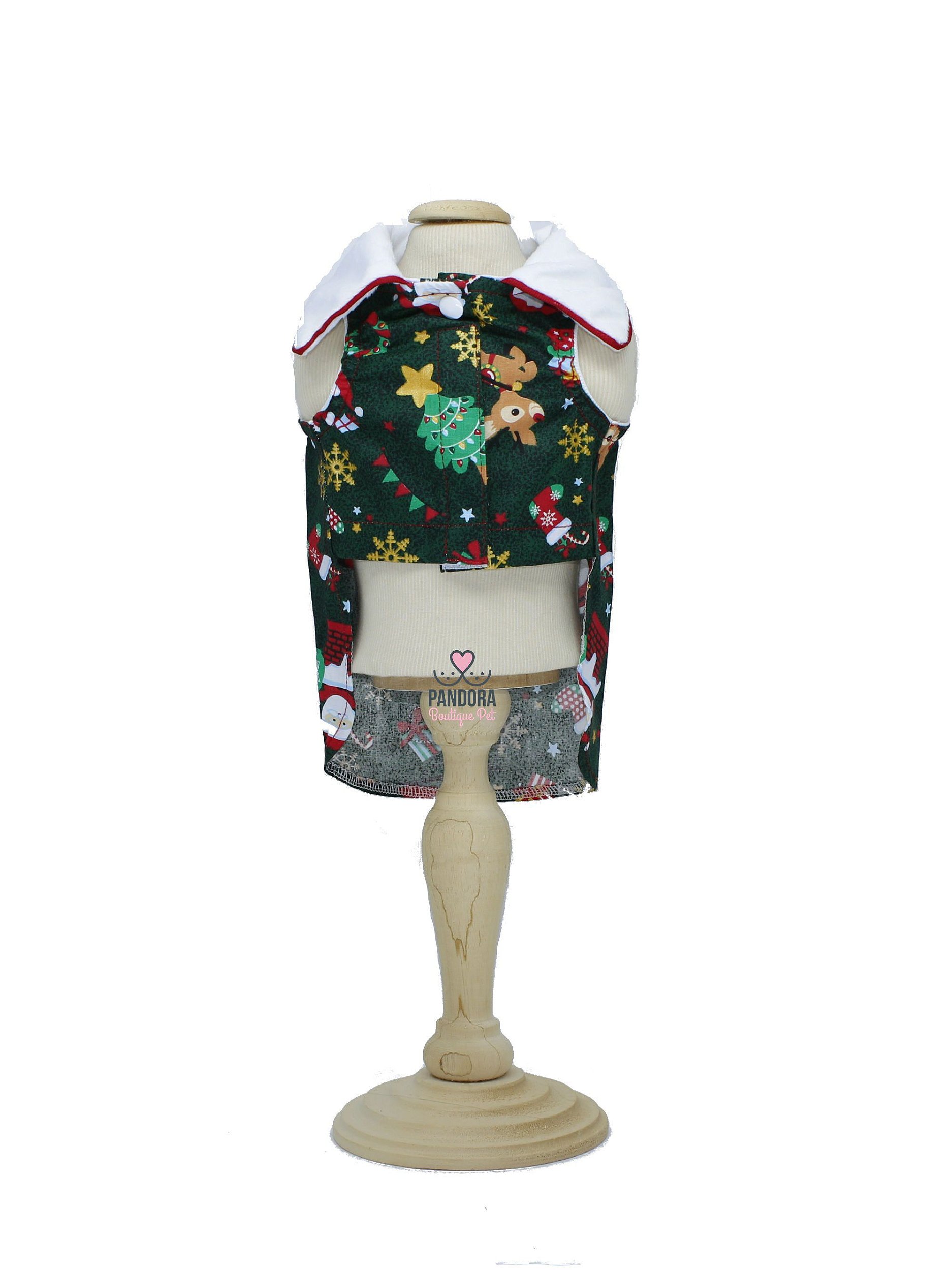 Camisa para Cachorro DuDog Vest Natal Verde PP - Pandora Boutique Pet
