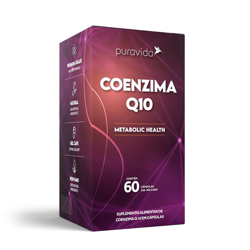 Coezima Q10 - 60 Cápsulas (250g MG Cada) - Puravida - Casa do Naturalista - Produtos Naturais em ...