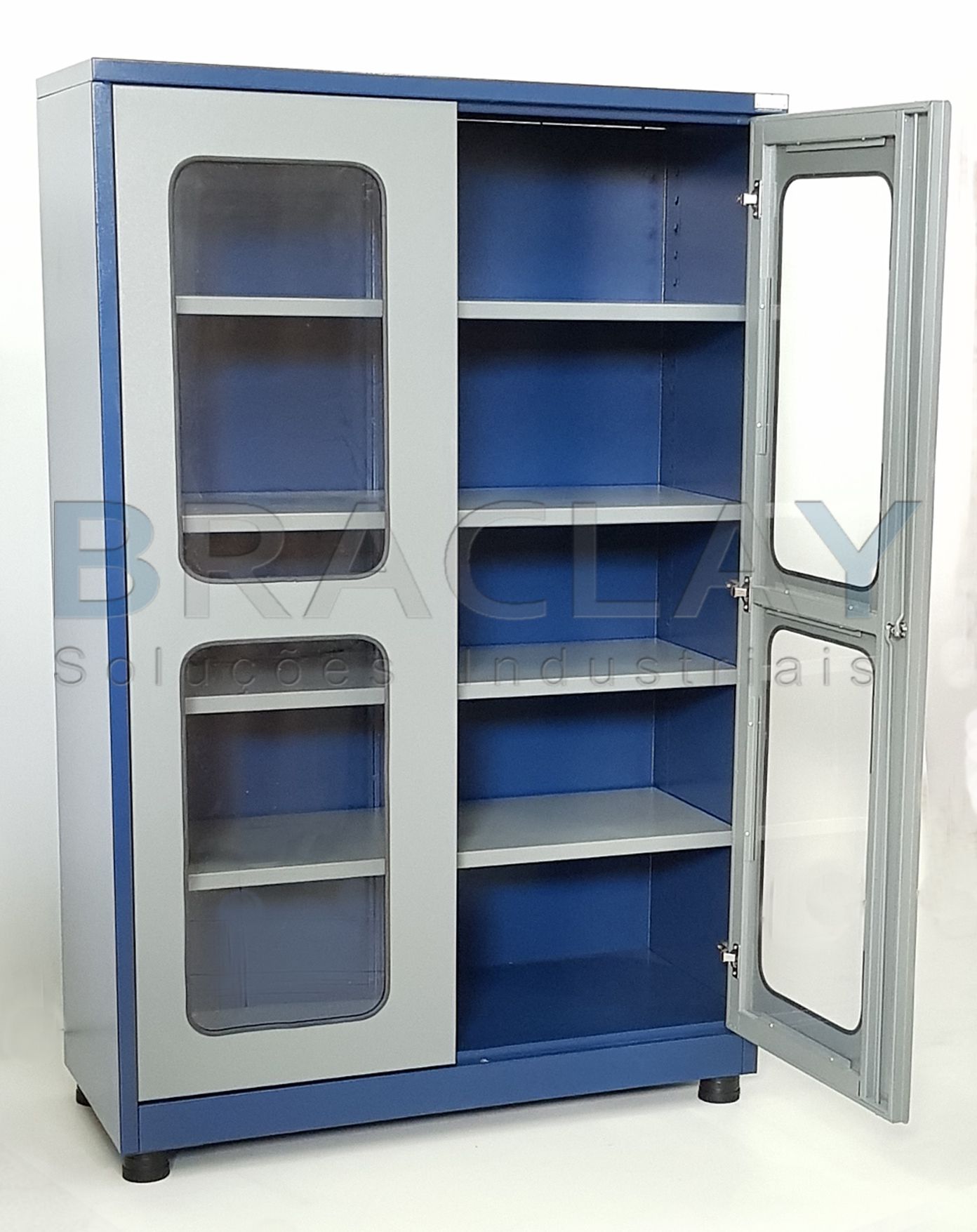 Armário Industrial para Ferramentas 04 Prateleiras Portas em acrílico ...