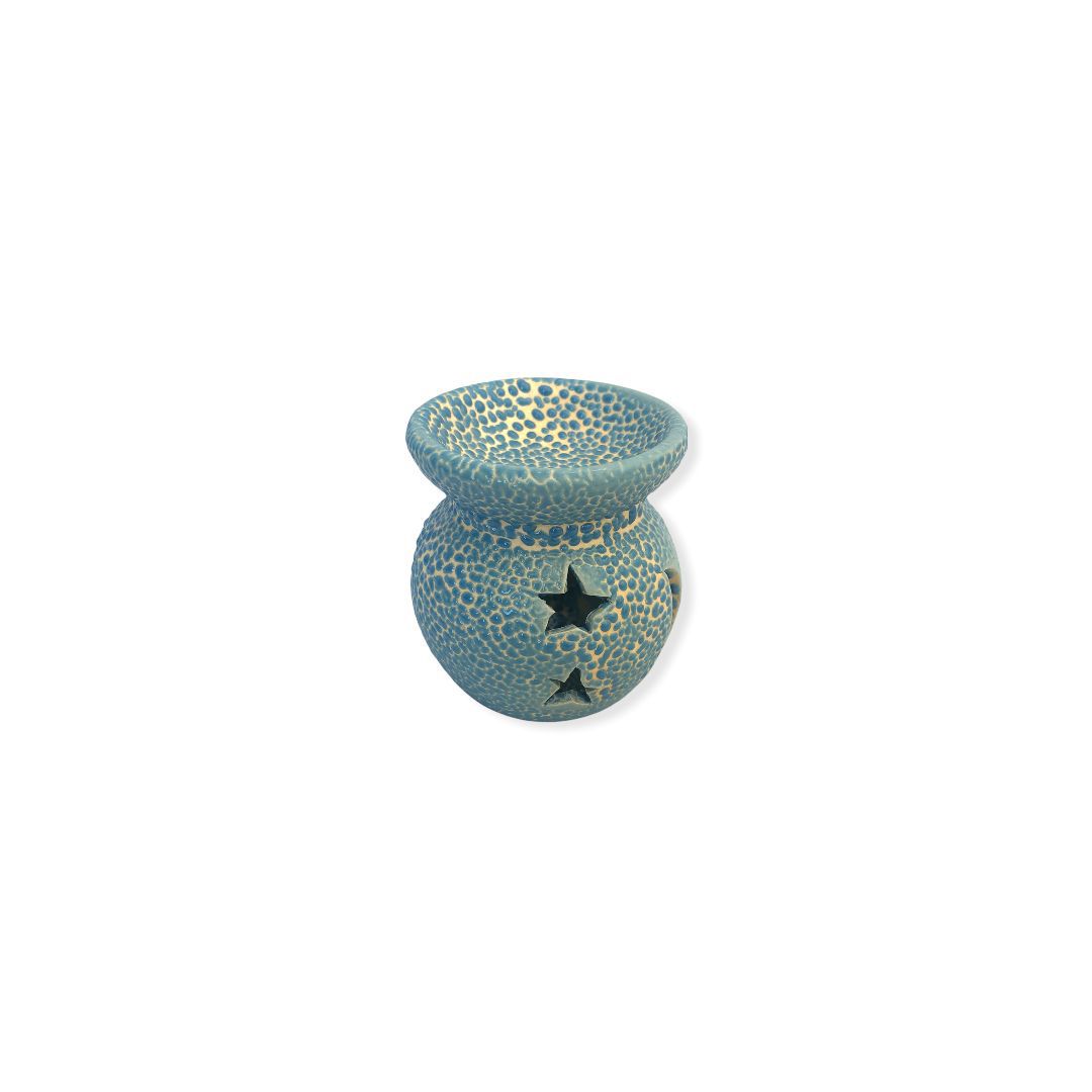 Rechaud Craquelado Cerâmica Azul 7,5cm - Mercado da Bruxa