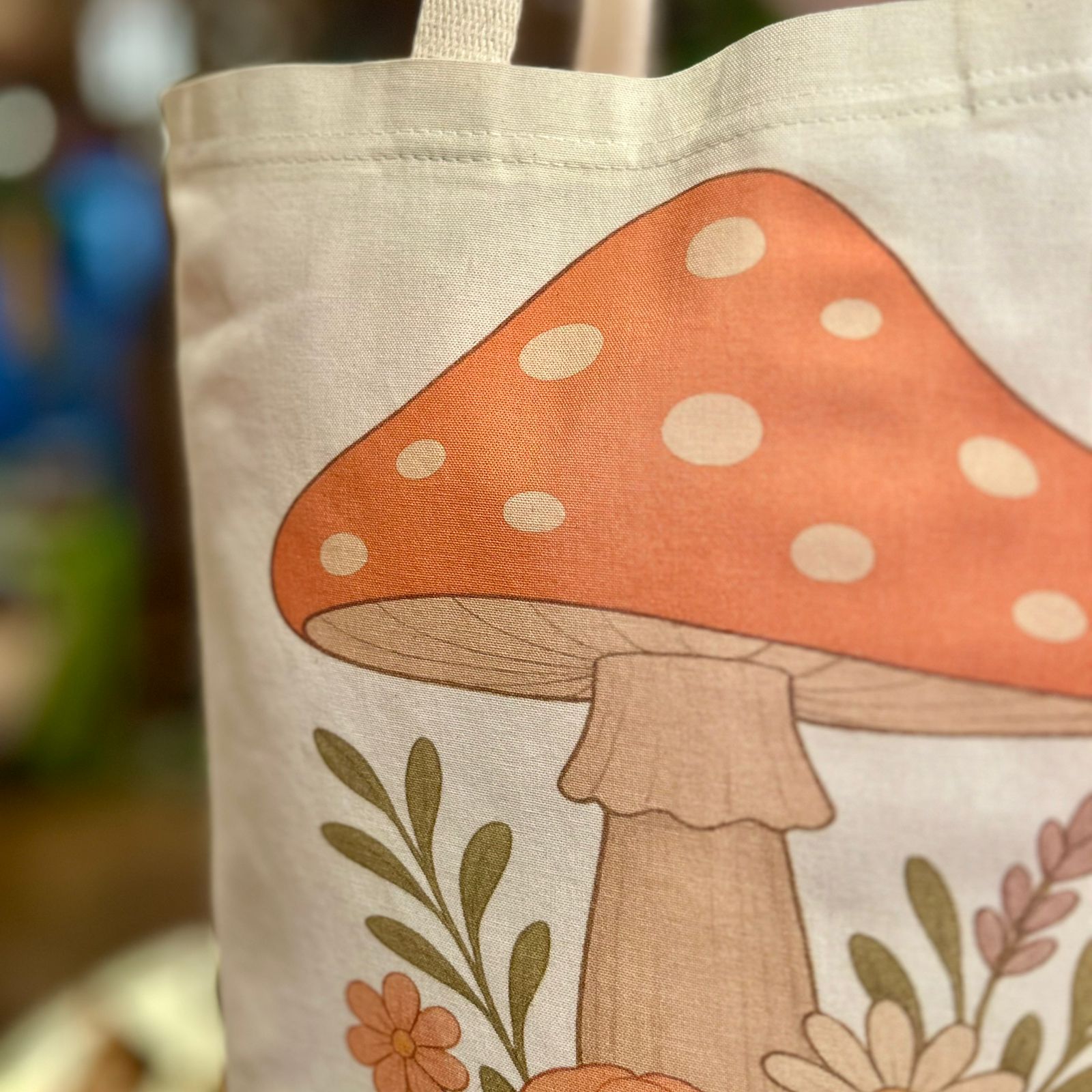 Sacola Ecobag Cogumelo Tiny Mushroom – Jardim das Fadas - Mercado da Bruxa