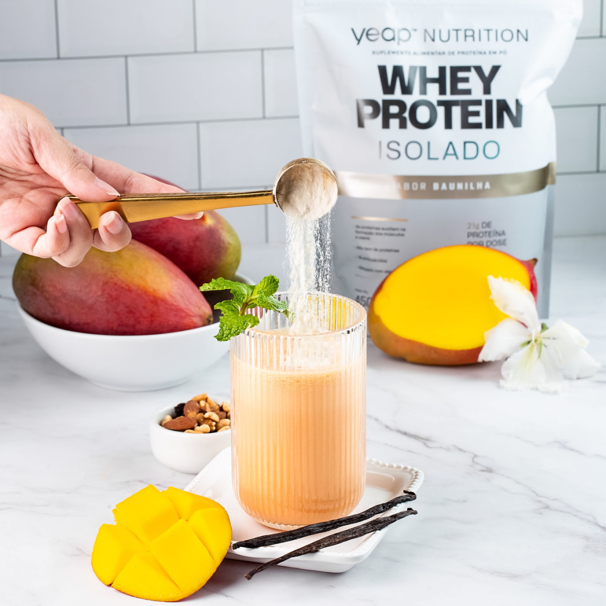 Whey Protein Isolado Baunilha 900G - Yeap Nutrition - Os Melhores Suplementos Nacionais e Importados