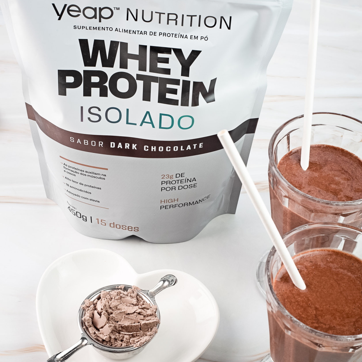 Whey Protein Isolado Dark Chocolate 450G - Yeap Nutrition - Os Melhores ...