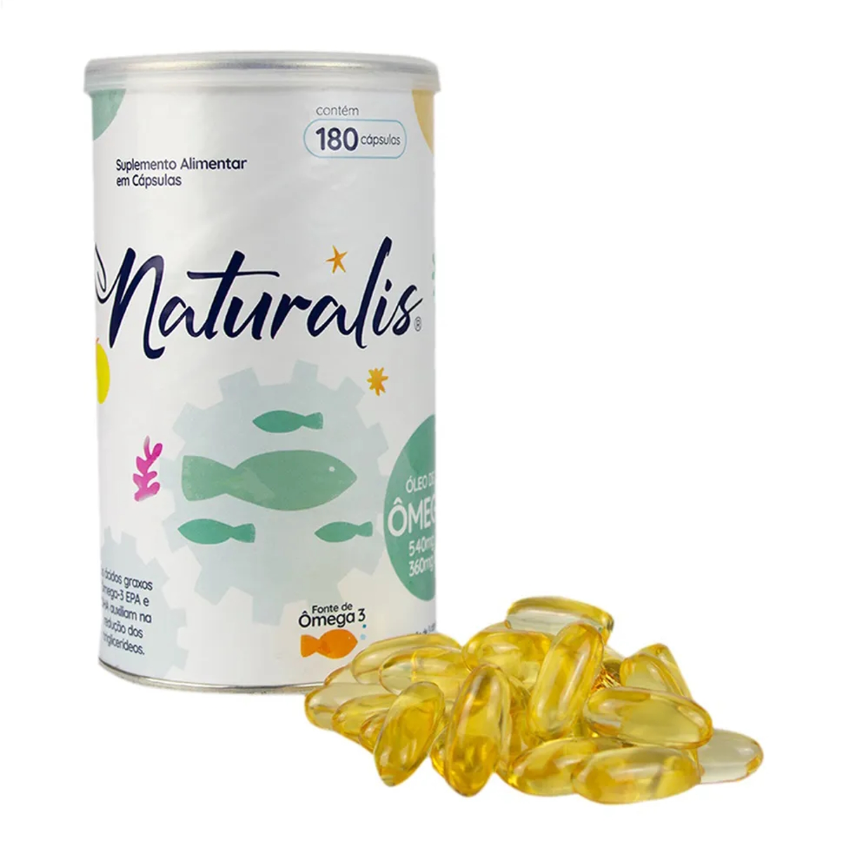 Óleo de Peixe Ômega 3 (180 Cáps) - Naturalis | Life Style Suplementos ...